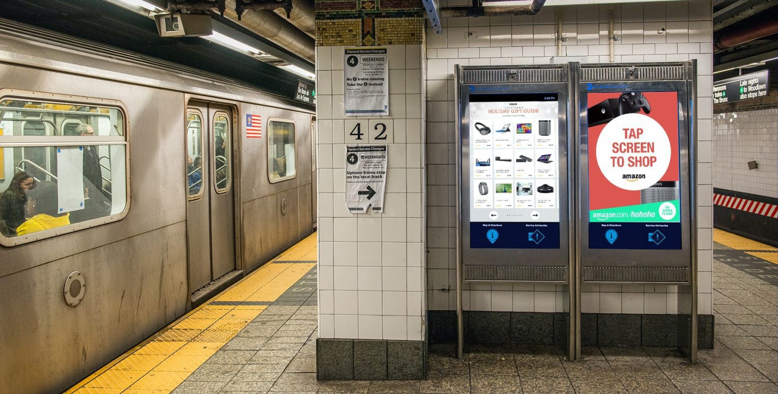 Amazon And The NYC MTA Roll Out Interactive Subway Kiosks - Retail ...