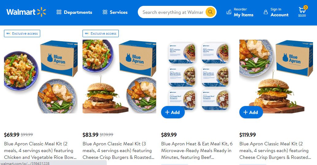 Blue Apron Debuts Non-Subscription Offering on Walmart Marketplace ...