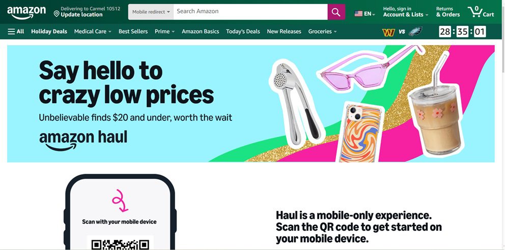 UPDATE: Amazon Offers 50% Off Everything in 'Haul' to Drive Consumers ...